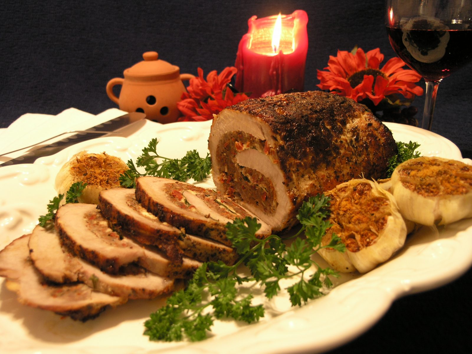 Mediterranean Stuffed Pork Loin Roast - Johnston's