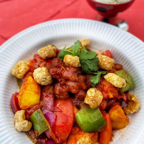 Lucky Sweet and Sour Pork Nuggets with Pork Crackling - Johnston's